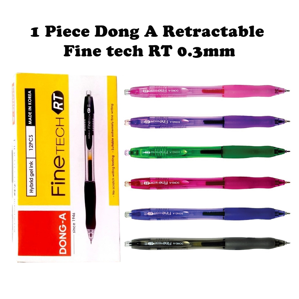 1 Piece DONG-A FINE TECH RETRACTABLE PEN 0.3mm RT HYBRID | Shopee ...