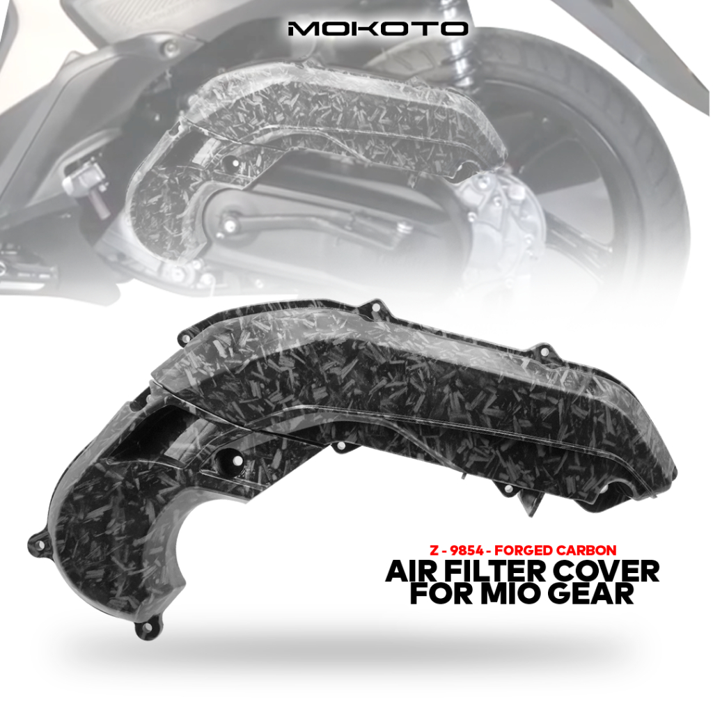 MOKOTO MIO GEAR AIR FILTER WITH PULLEY COVER SET Z-9854 FORGED / Z-9853 ...