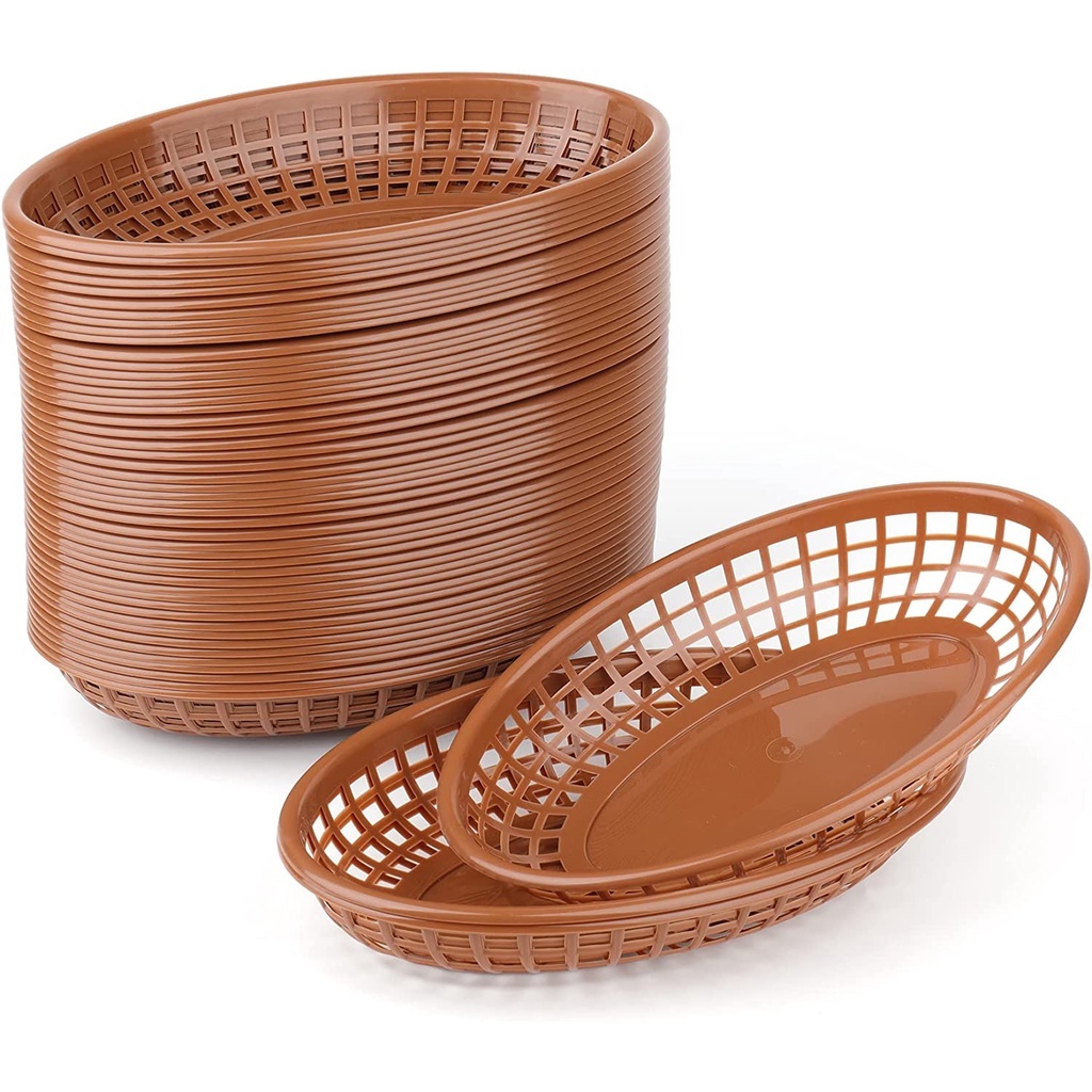 Fast Food Serving Tray Oval Food Tray Food Basket Plastic For Fruit ...