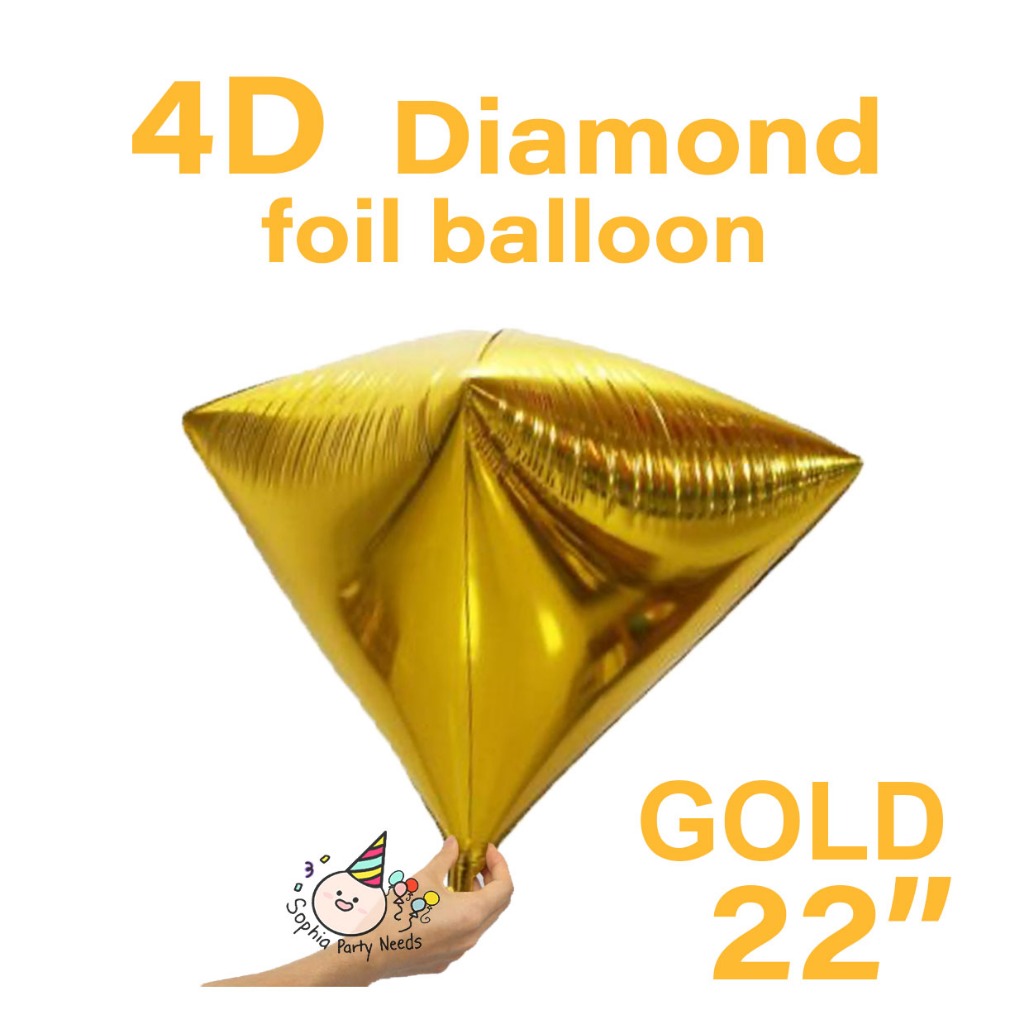 4 Side Star Point and Starburst Spike Foil Balloon Tala Diamond Shape ...