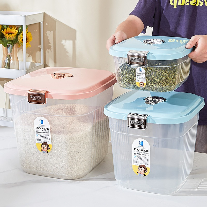 Household rice barrel large capacity 10KG-25KG flip-top sealed barrel ...