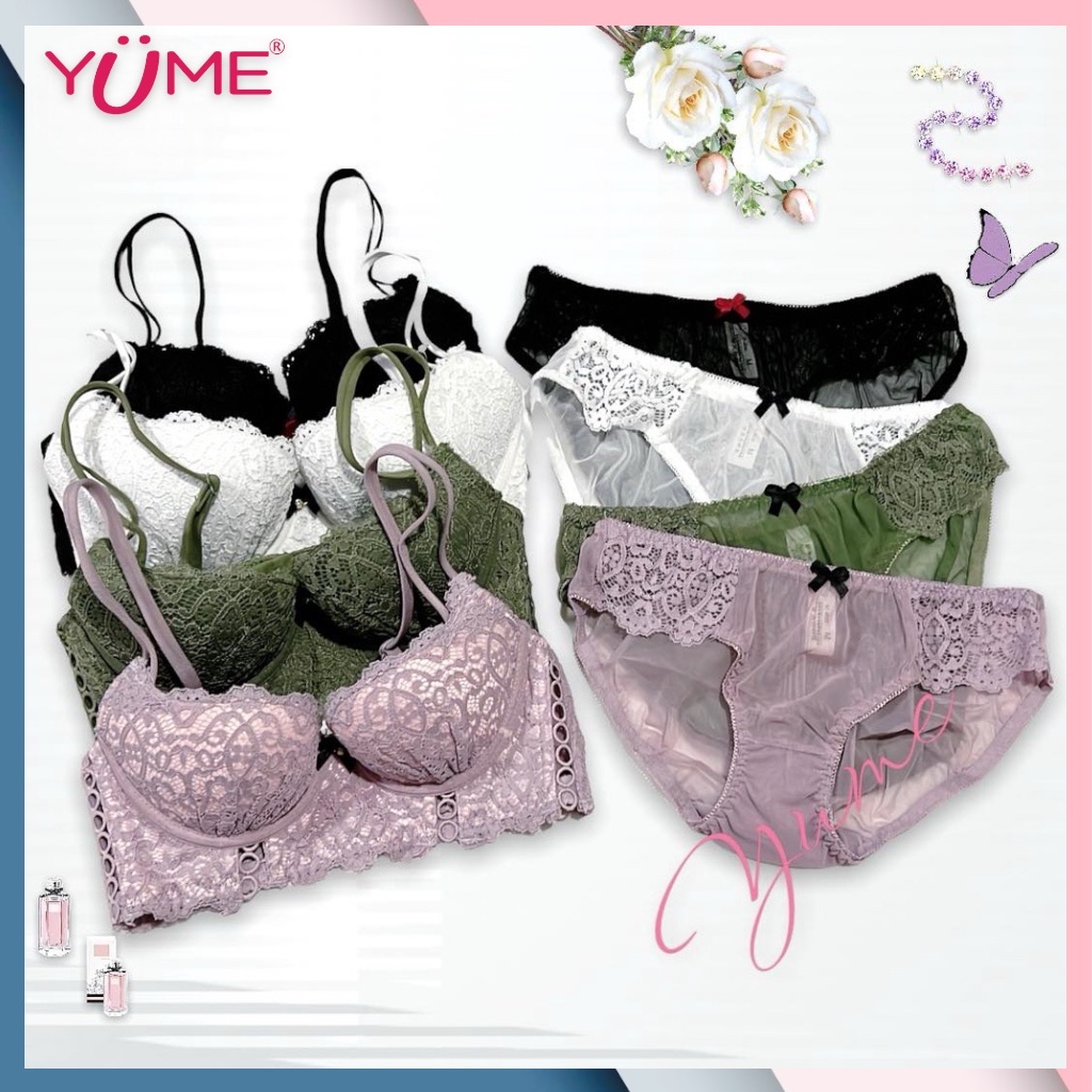 YUME HIGH QUALITY SEXY LINGERIE SET SEMI PADDED PUSH UP PLASTIC ...