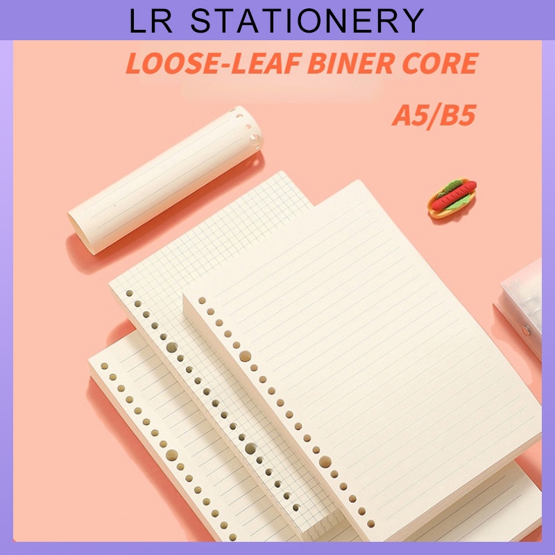 A5/B5/A4 Refill Pages/ Loose Leaf Notebook Binder Refill (60 Leaves) Line/Blank/Point/Grid W55 ...