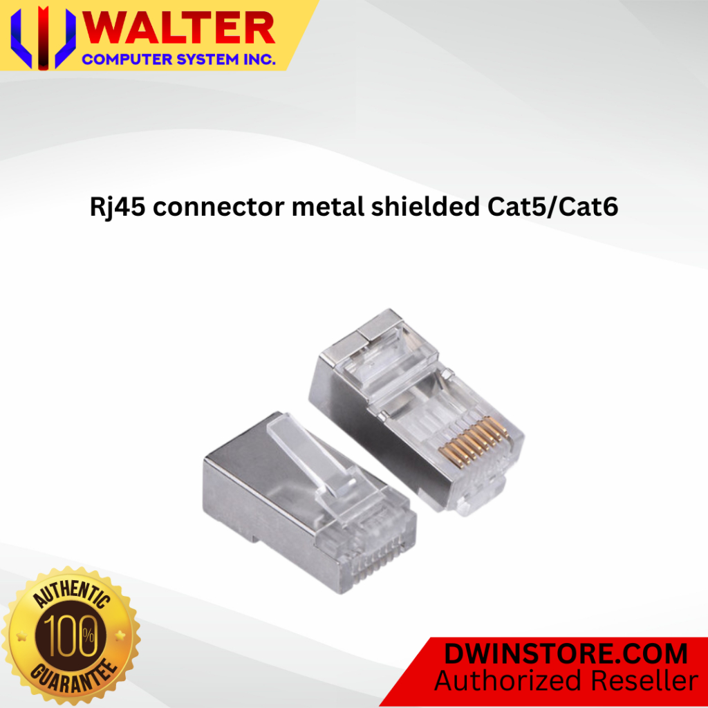 Rj45 connector metal shielded Cat5/Cat6 | Shopee Philippines