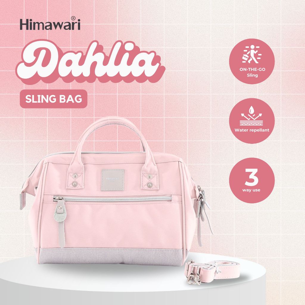 Himawari Dahlia Sling Bag for Women (9116-08) -Pink/Gray | Shopee Philippines