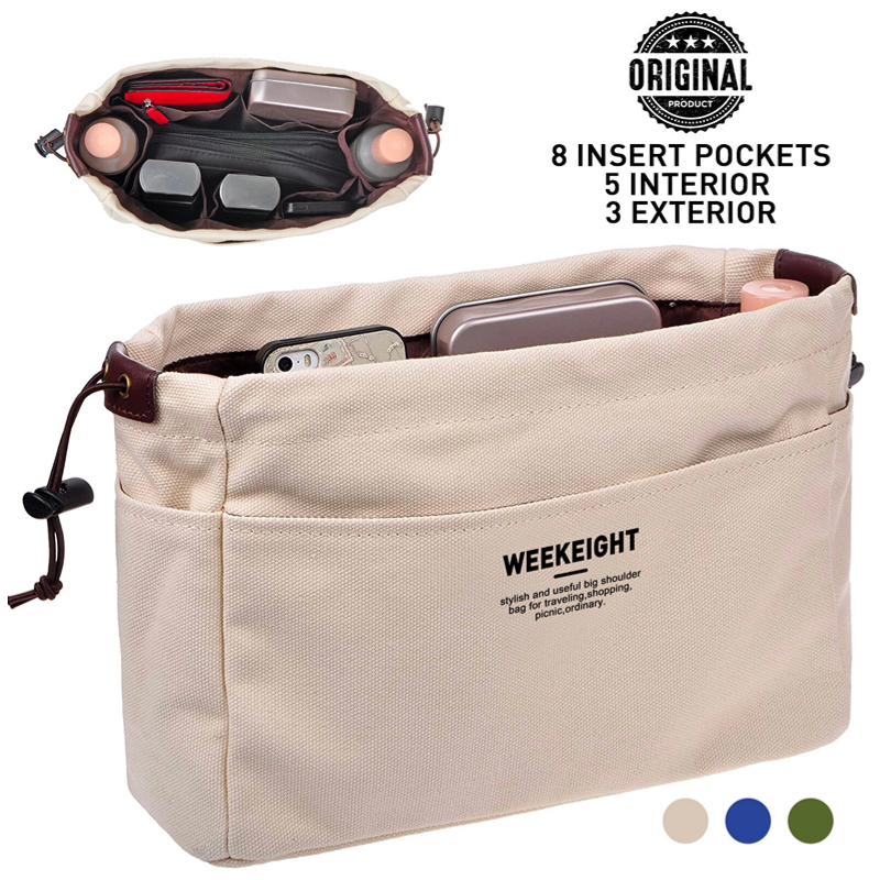 Canvas Handbag Organizer Insert Bag Tote Pouch Purse Organizer Insert ...