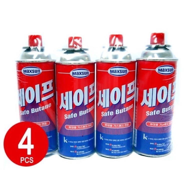Hi-Sun Maxsun Butane Gas 220gx4pcs Fuel Gas Canister for Portable Gas ...