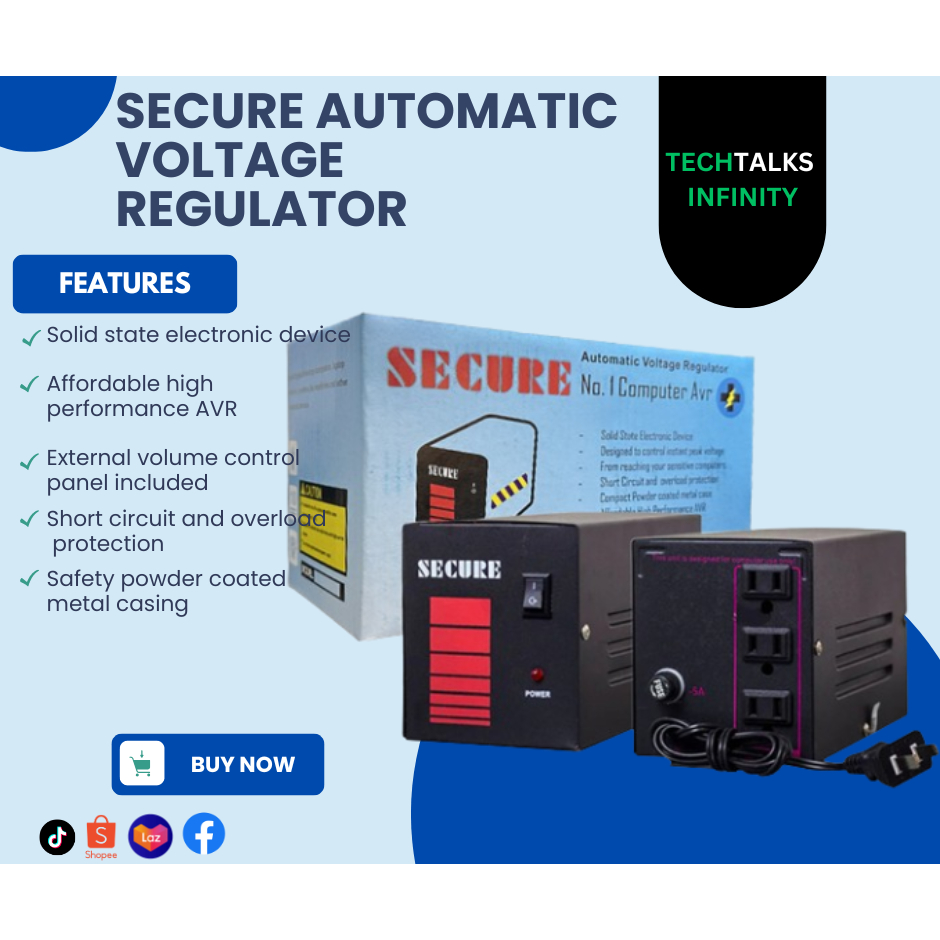 SECURE AUTOMATIC VOLTAGE REGULATOR | Shopee Philippines