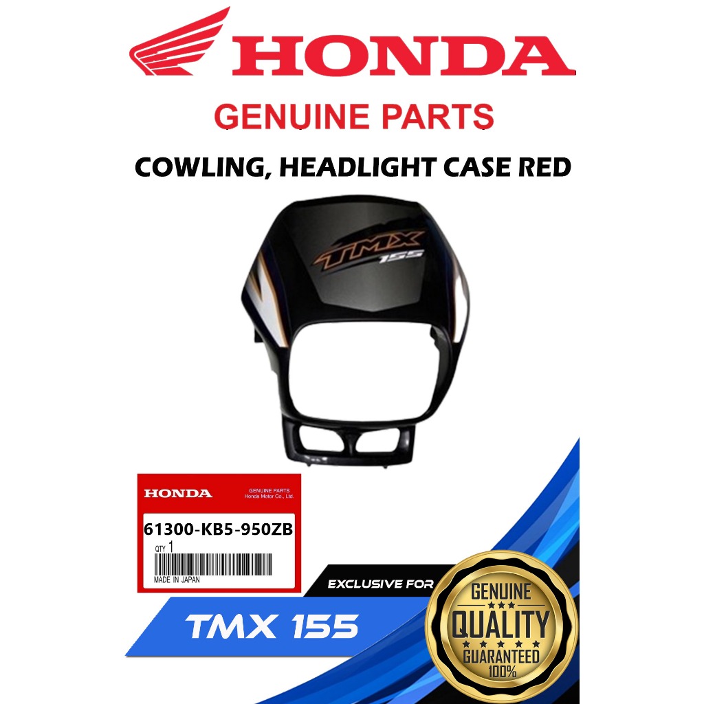 HONDA GENUINE COWLING, HEADLIGHT CASE FOR TMX 155 ( 61300-KB5-950ZB ...