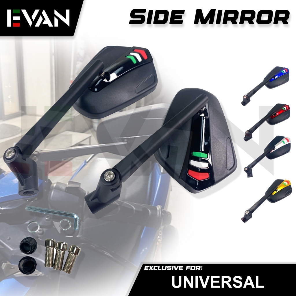 1 Pair Universal Side Mirror With Bolt For Motorcycle | Shopee Philippines