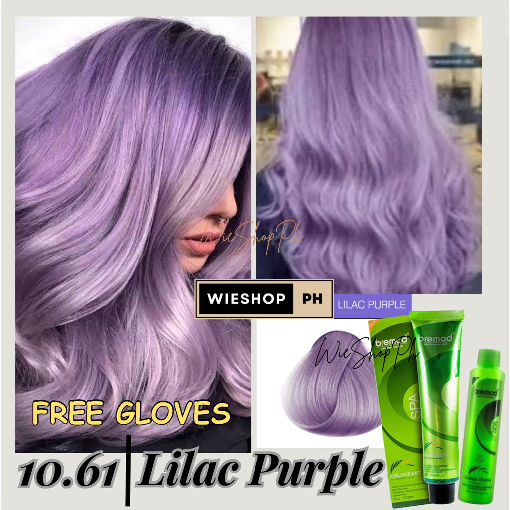 Bremod 10.61 Lilac Purple hair color set with oxidizer 100ml (6%, 9% ...