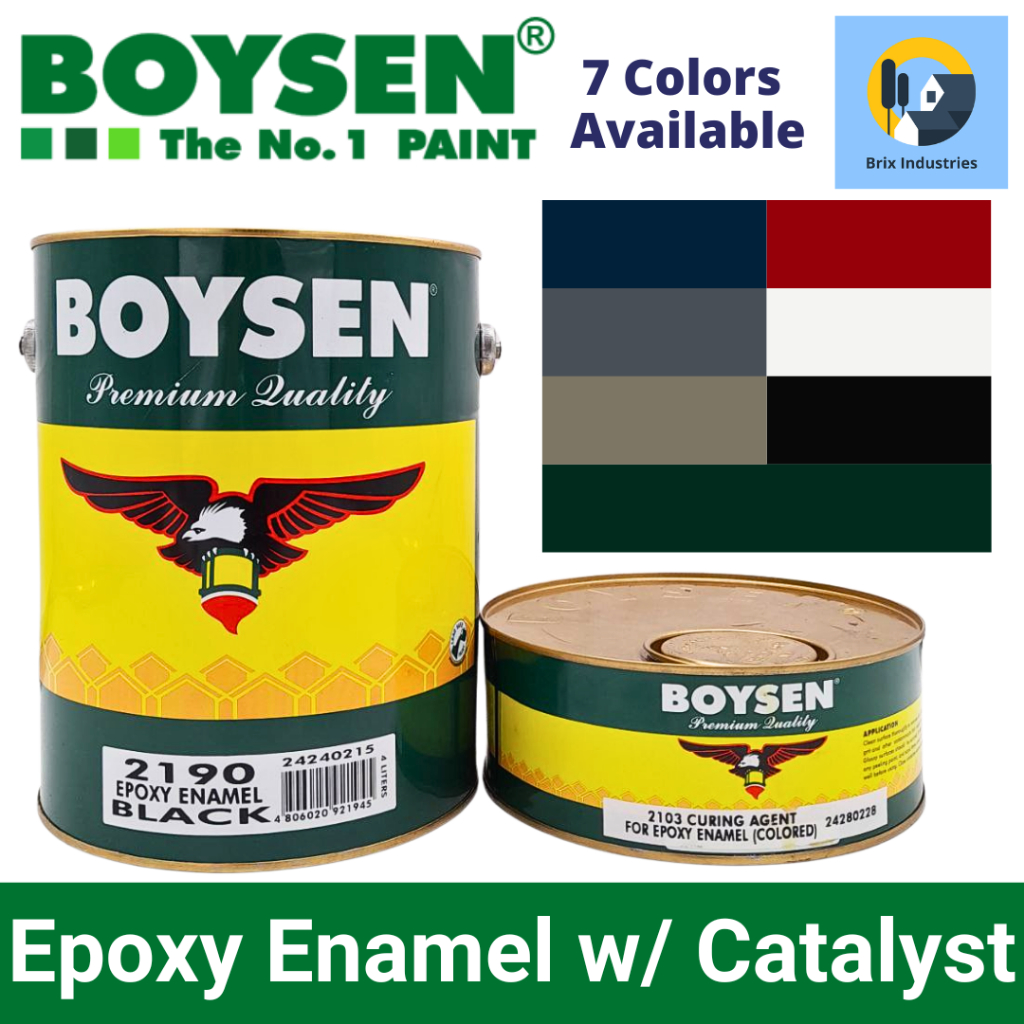 Boysen Epoxy Enamel 4 Liter (Gallon) w/ Curing Agent All Colors ...