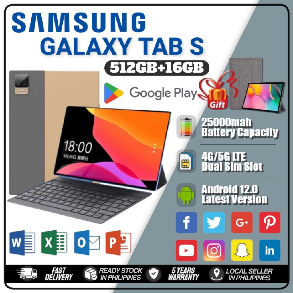 2024 5G Tablet Samsung Galaxy 12 Inch Tablet P20 16GB+512GB Tablet for ...