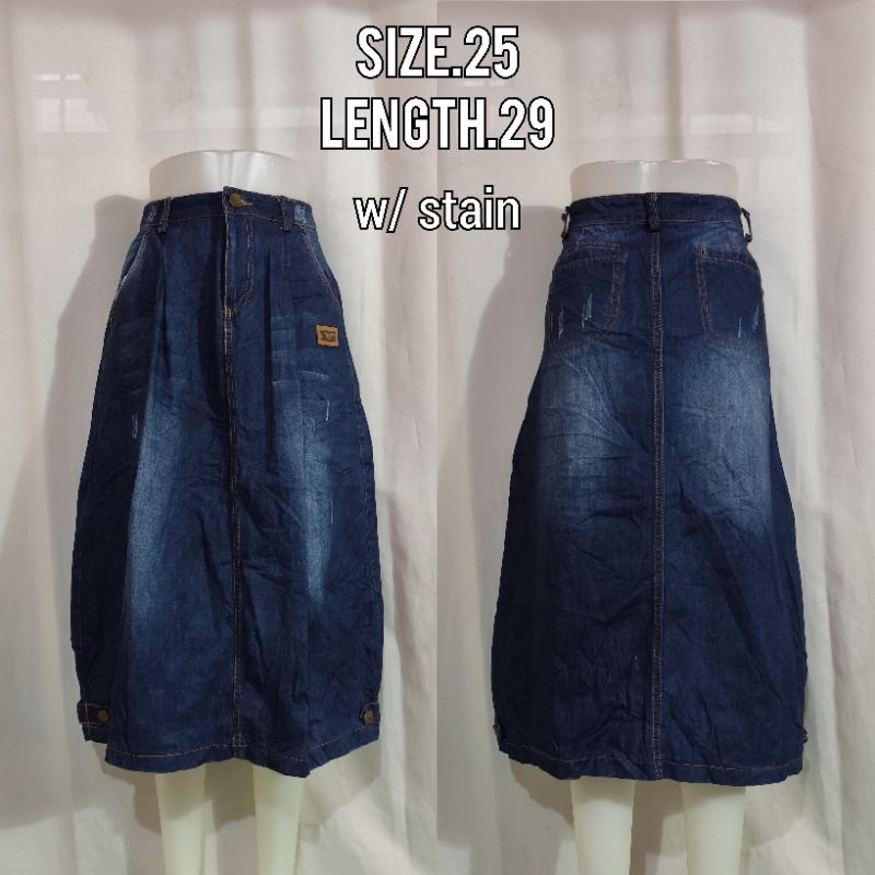 B45 PRELOVED DENIM SKIRT LONG | PALDA 3 | Shopee Philippines