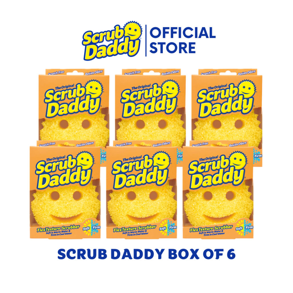 Scrub Daddy FlexTexture Scrubber Box of 6 Yellow | Shopee Philippines