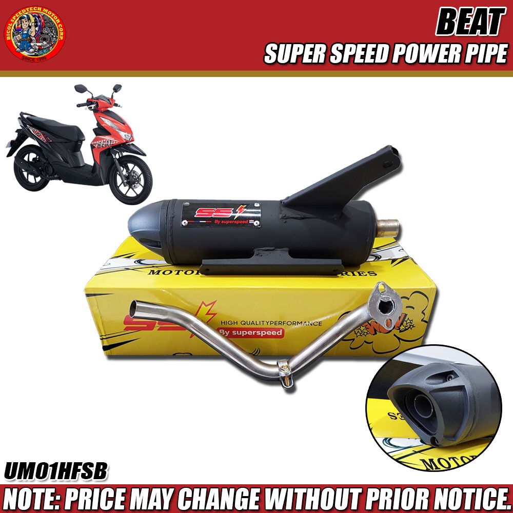 BEAT SUPER SPEED POWER PIPE "SS" (UM01HFSB) | Shopee Philippines