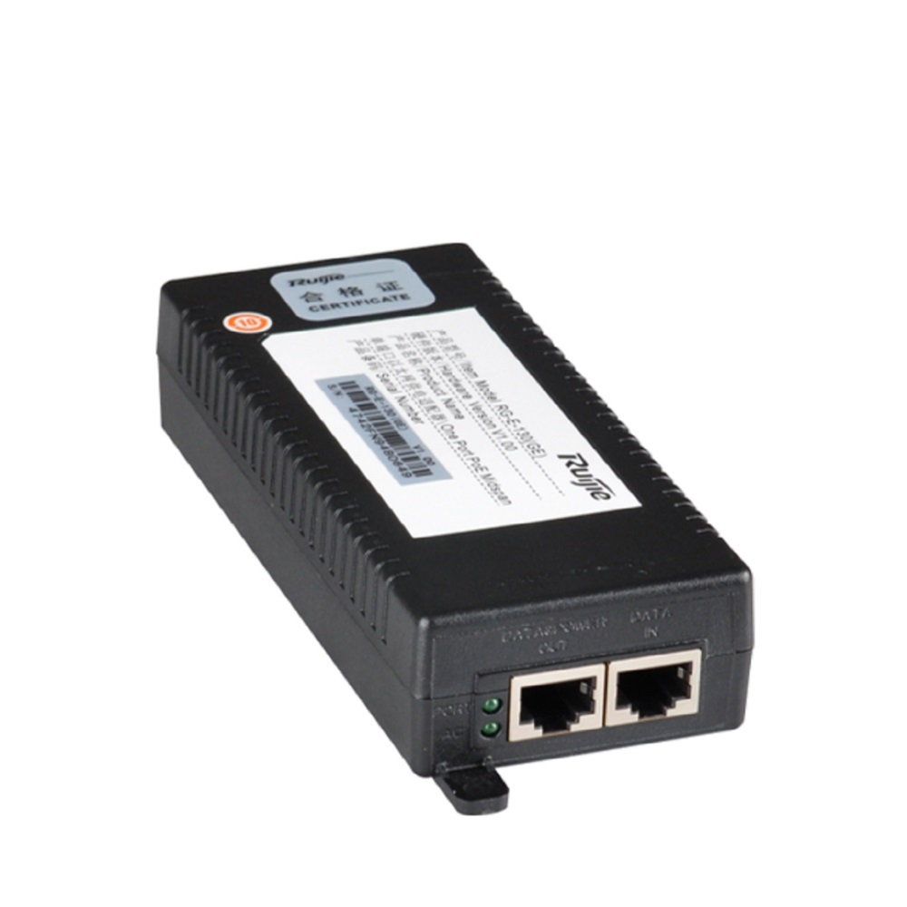 RUIJIE RG-E-130(GE) Power Injector 1-port Gigabit PoE Adaptor (802.3at ...