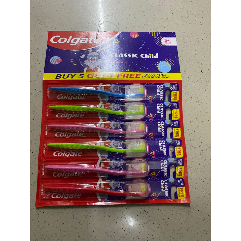 Colgate Classic Child Toothbrush Ages 5+ (Extra Soft) BUY 5 GET 1 FREE ...