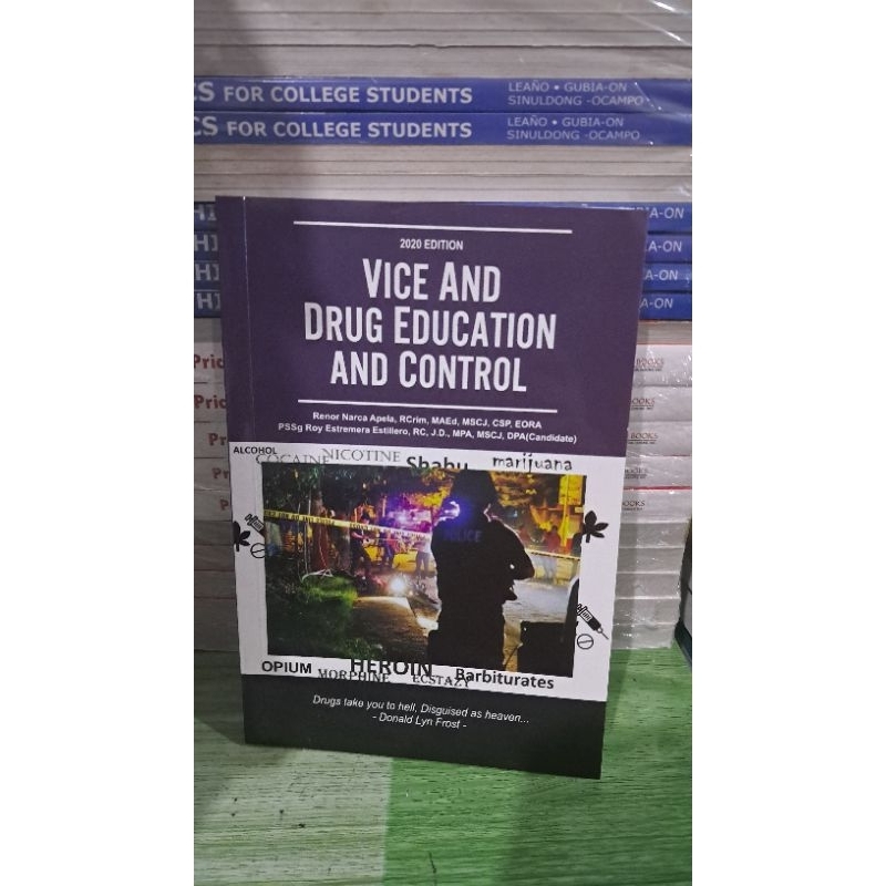 Vice and Drug Education Control 2020 Edition Brandnew Onhand Original | Shopee Philippines
