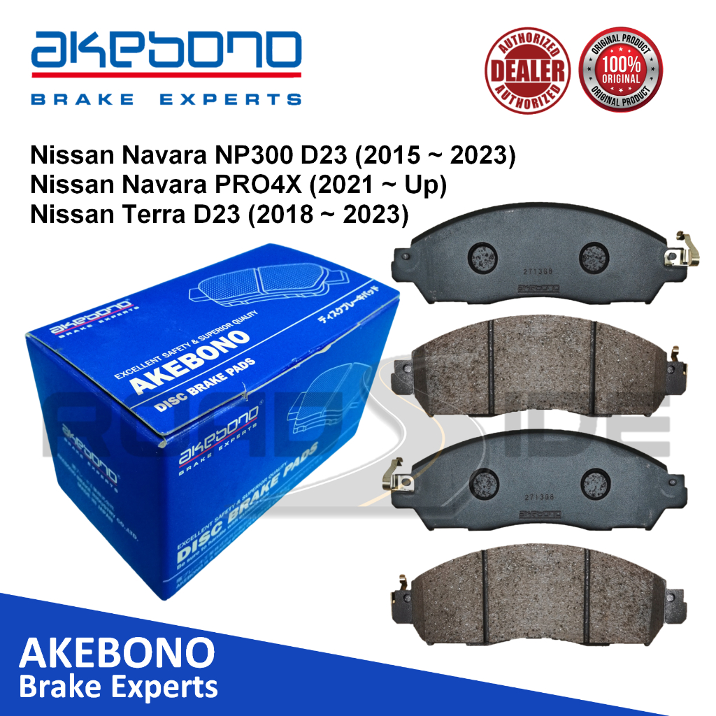 Akebono Front Brake Pads for Nissan Navara NP300 / PRO4X (2015 - 2023 ...