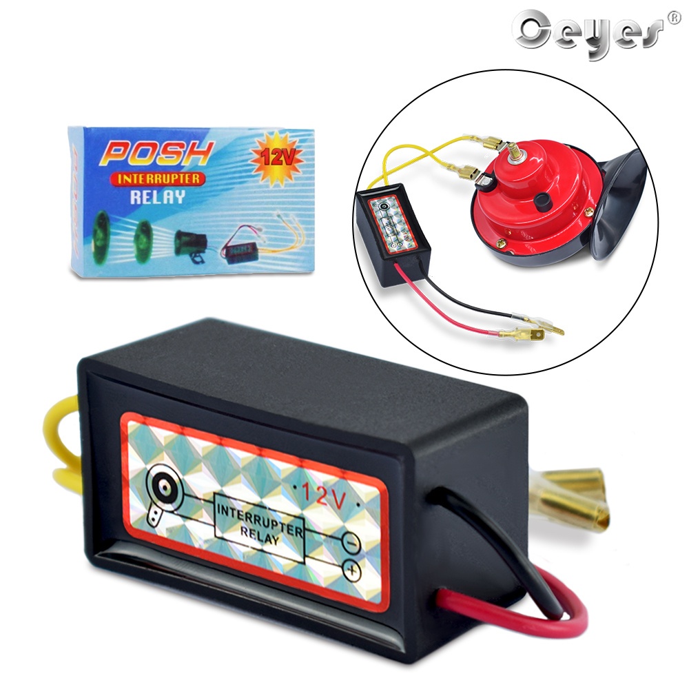 Ceyes Horn Relay Interrupter 12V Universal Horn Relay Rapid Back Fire ...