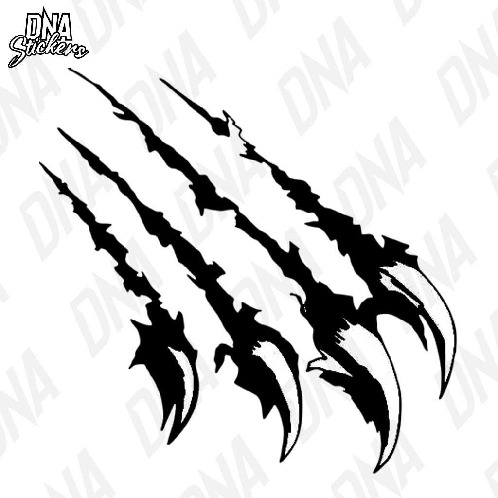 Quality Decal Sticker "CLAW MARK V2" (easy to install) | Shopee Philippines