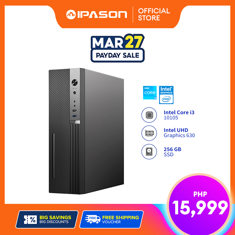 Ipason Office Mini Pc Intel i3 10105 DDR4 8G 256G SSD With 21.5 Inch ...