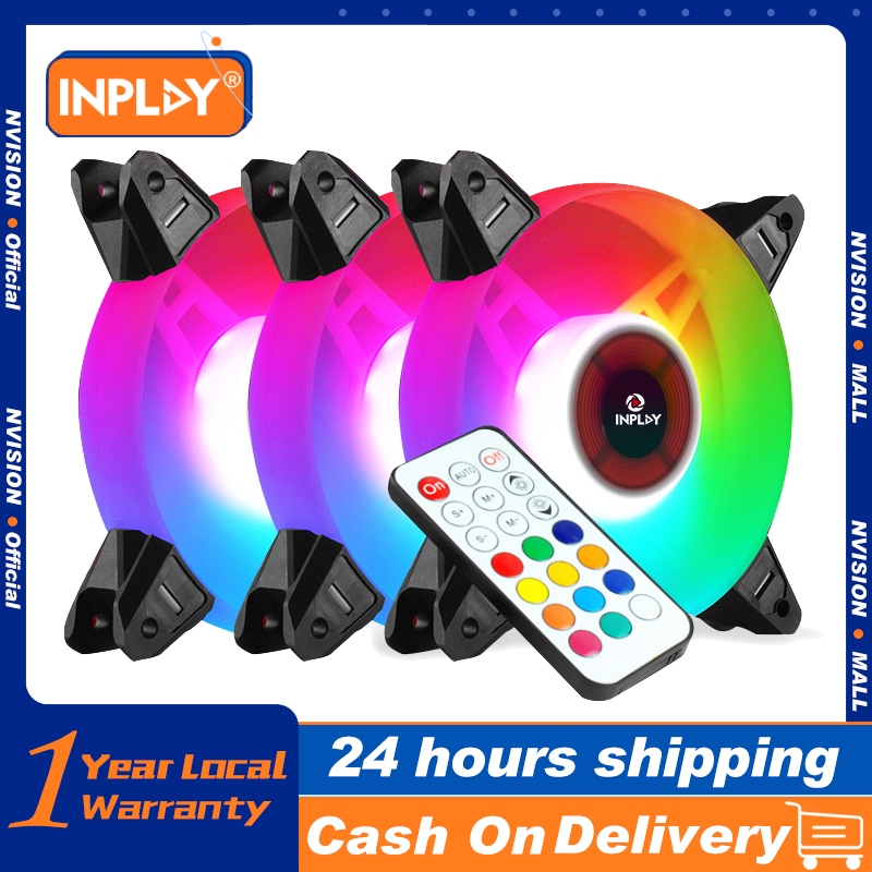 INPLAY RGB 120MM Cooling Fan Computer PC Case Fans Quiet High Airflow ...