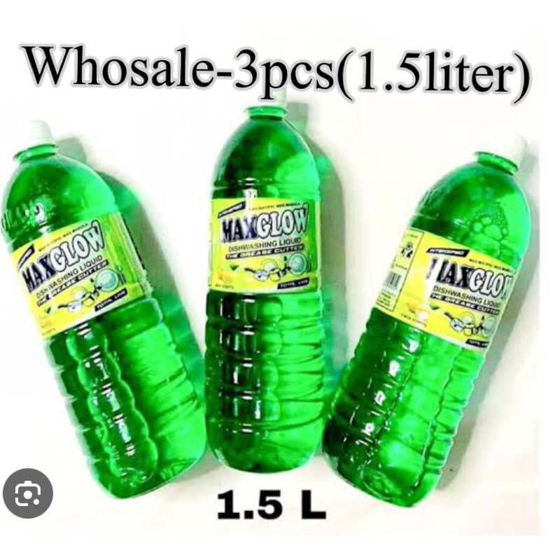 3pcs maxglow dishwashing liquid green 1.5liter | Shopee Philippines