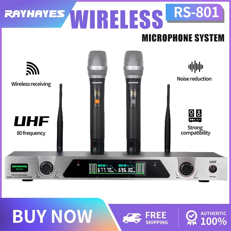 RAYHAYES wireless microphone professional one to two wireless ...