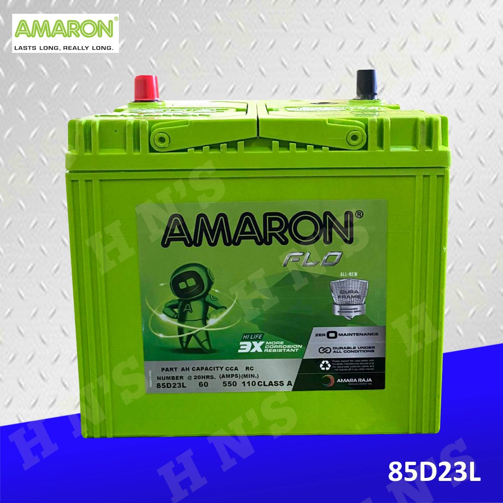 Amaron FLO 85D23L ( 1SMF ) Maintenance Free Car Battery w/ 21 months ...