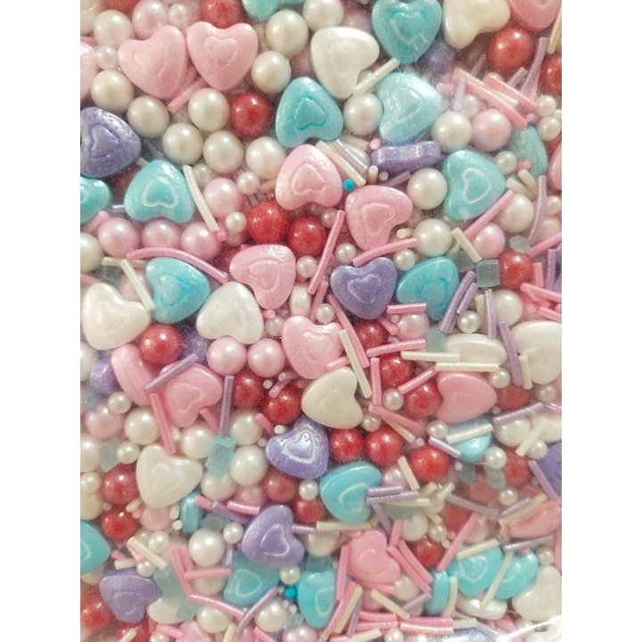 Edible Sprinkles Heart Shaped 50g and 200g | Shopee Philippines