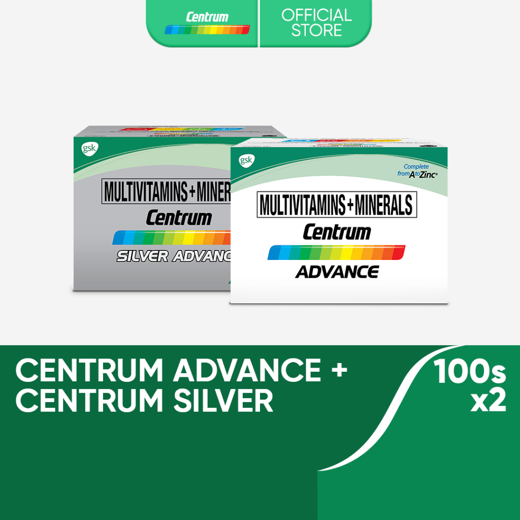 Centrum Advance 100s + Centrum Silver Advance 100s Multivitamins and ...