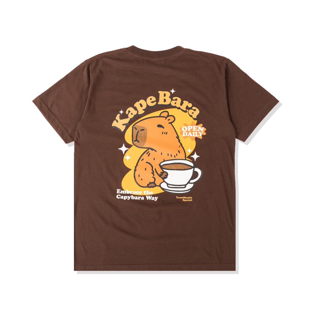 TEAM MANILA KAPE BARA TSHIRT BROWN | Shopee Philippines