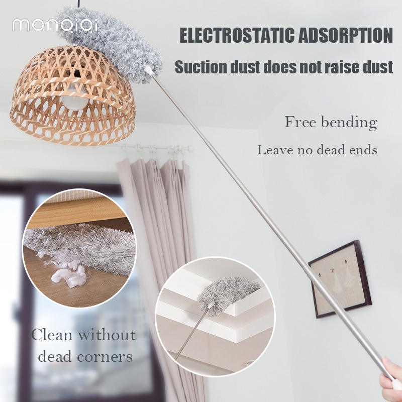 280cm Adjustable Telescopic Bending Duster Feather duster long pole ...