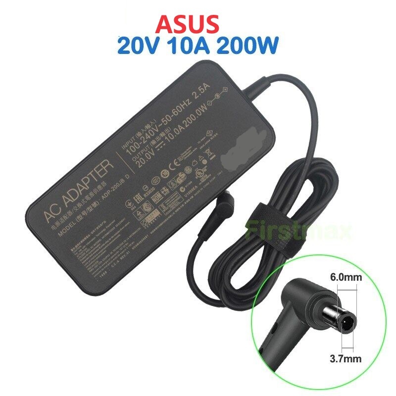 20V 10A 200W AC Power Adapter Laptop Charger For ASUS ROG Zephyrus G15 ...