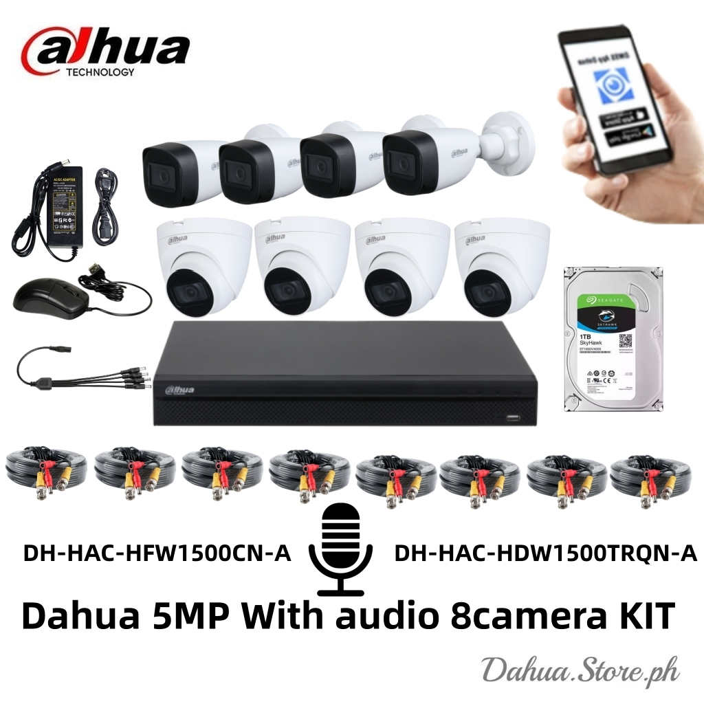 Dahua 5mp CCTV Kit 3K HD 5MP Camera set DVR Complete CCTV Package HDCVI ...