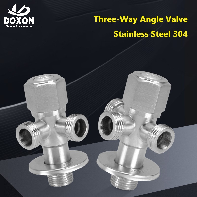 DOXON Stainless Steel 304 Three Way Angle Valve Heavy Duty Valve Three ...