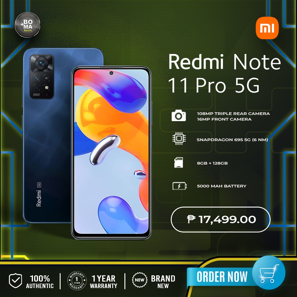 Xiaomi Redmi Note 11 Pro 5G 8Gb+128Gb | Shopee Philippines