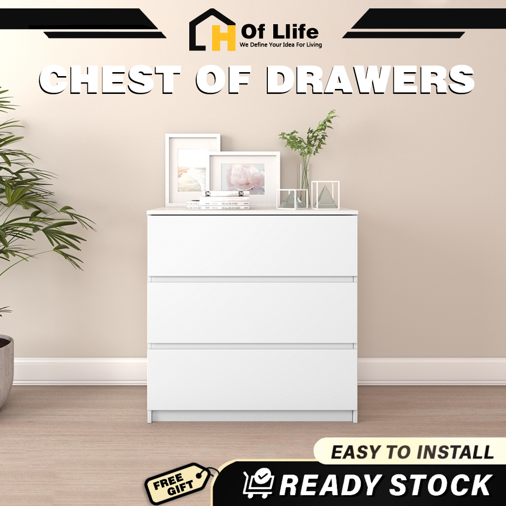 3 Layer Drawer Cabinet for Clothes Space-saving Home Storage Organizer ...