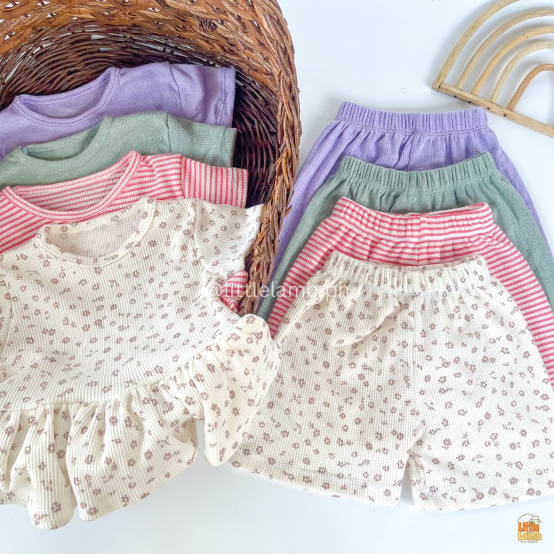 Candy Peplum Shorts Coords Terno for Kids Girls (1YO to 9YO) | Shopee ...