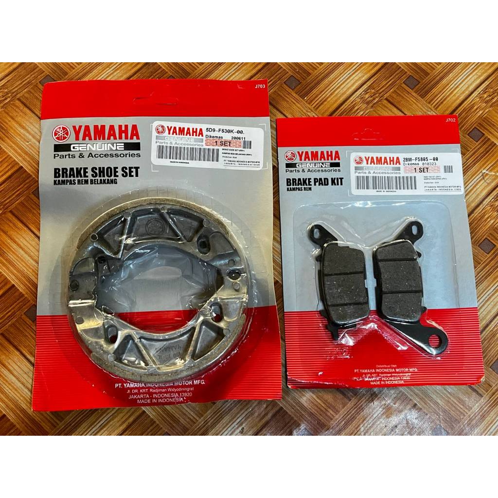 Yamaha Brake Pad & Shoe for MIO / AEROX V1,V2 / MIO GEAR / MIO GRAVIS ...