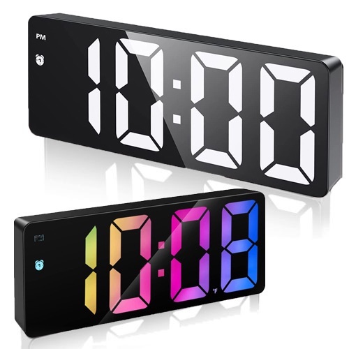 Digital Desk Clock Led Clock Table Clock Desk Clock Smart Voice Control ...