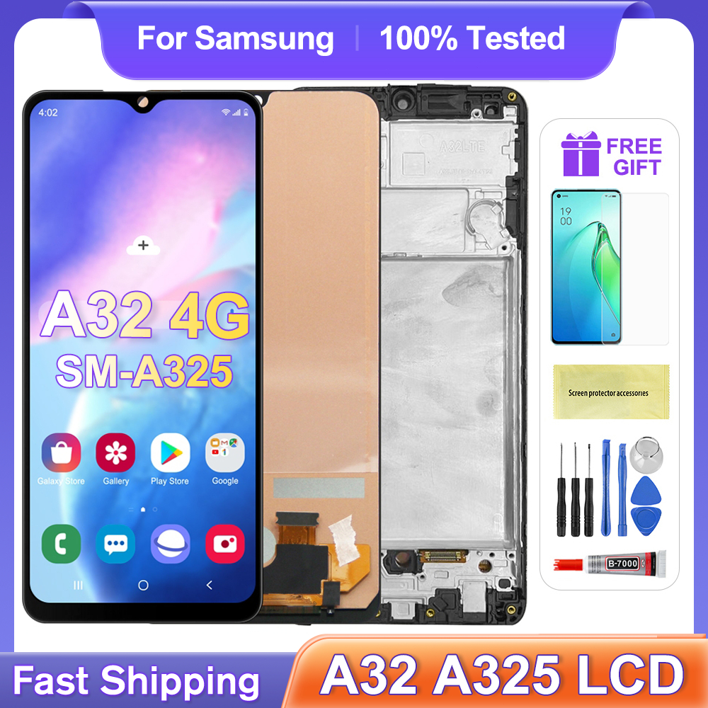 TFT LCD For Samsung Galaxy A32 4G A325 LCD with Frame Touch Screen ...