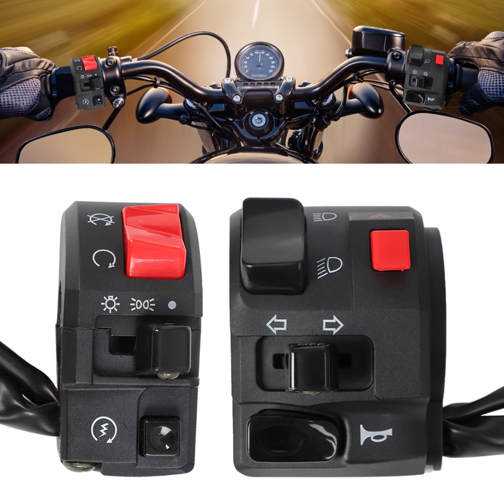 Universal 7/8 " 22mm Push Button Switches Horn Motorcycle Turn Signal Electric Fog Light Start ...