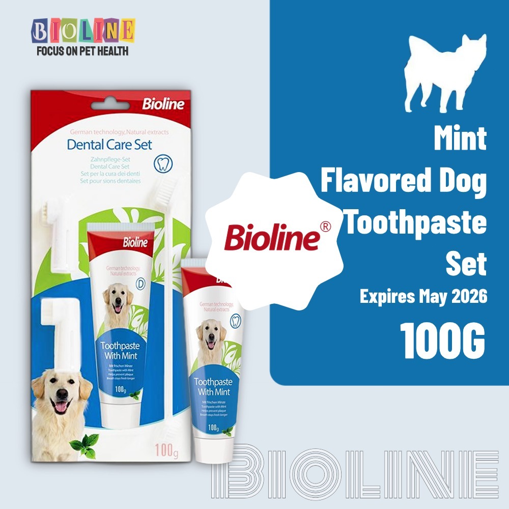 BIOLINE Mint Flavored Toothpaste Set for Dogs 100G | Shopee Philippines