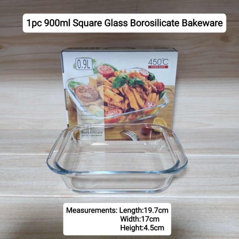 1pc 900ml Square Glass Borosilicate Bakeware High Quality Glass Product ...