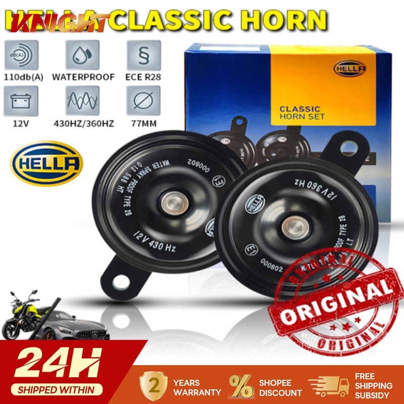 Original HELLA Horn Classic Horn Set Value Range for Motorcycle and ...