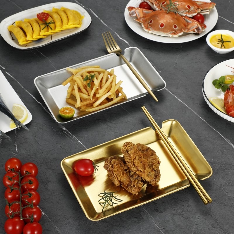 Stainless Steel Plate New Serving Plate Multi Purpose Plate Snack ...