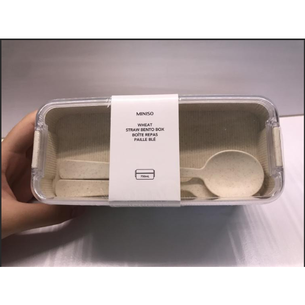MINISO Wheat Straw Bento Box (750mL) | Shopee Philippines